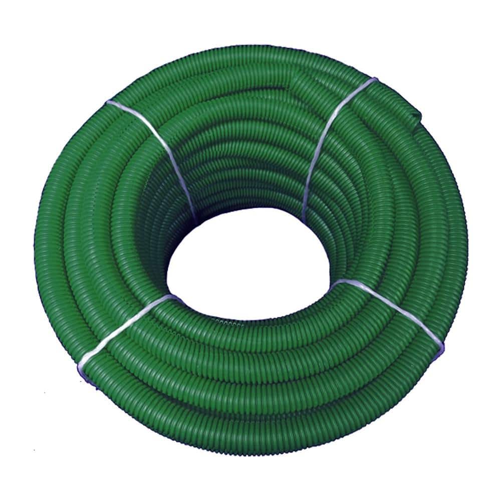 TekTube 3/4 in. x 100 ft Flexible Corrugated Green HDPE NON Split ...