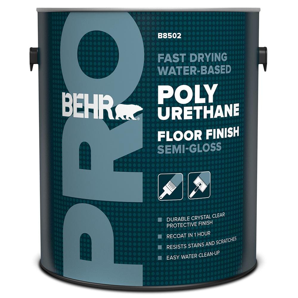 BEHR PRO 1 Gal. Clear Semi-Gloss Fast Drying Water-Based Interior ...