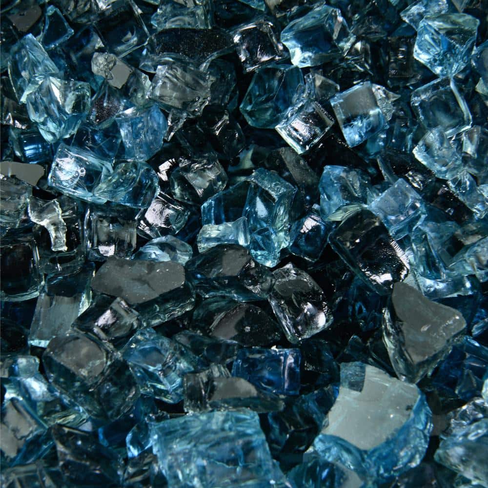 Fire Pit Essentials 10 lbs. of Kenai Blue 1/4 in. Reflective Blended ...