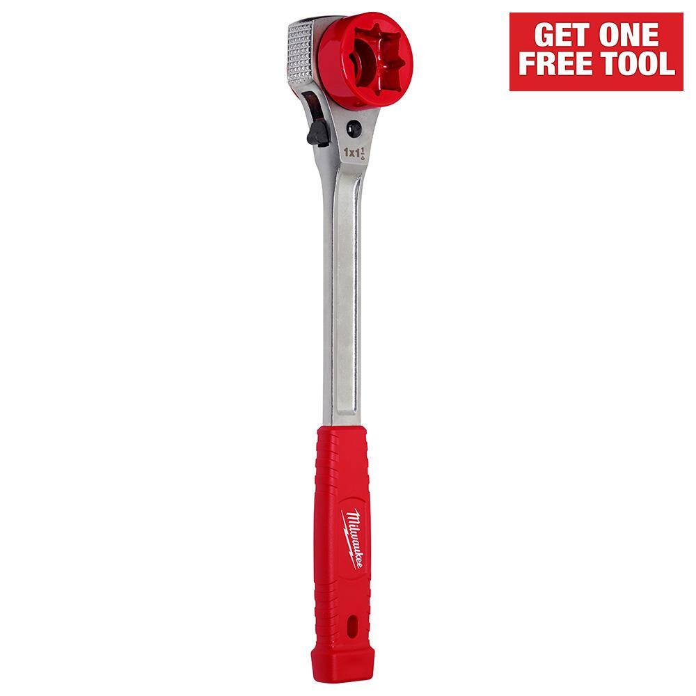 Milwaukee Lineman's High Leverage Ratcheting Wrench with Milled Strike ...