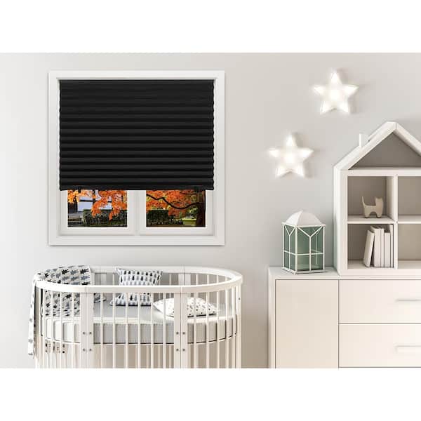 Redi Shade No Tools Original Blackout Pleated Paper Shade Black, 48 in ...