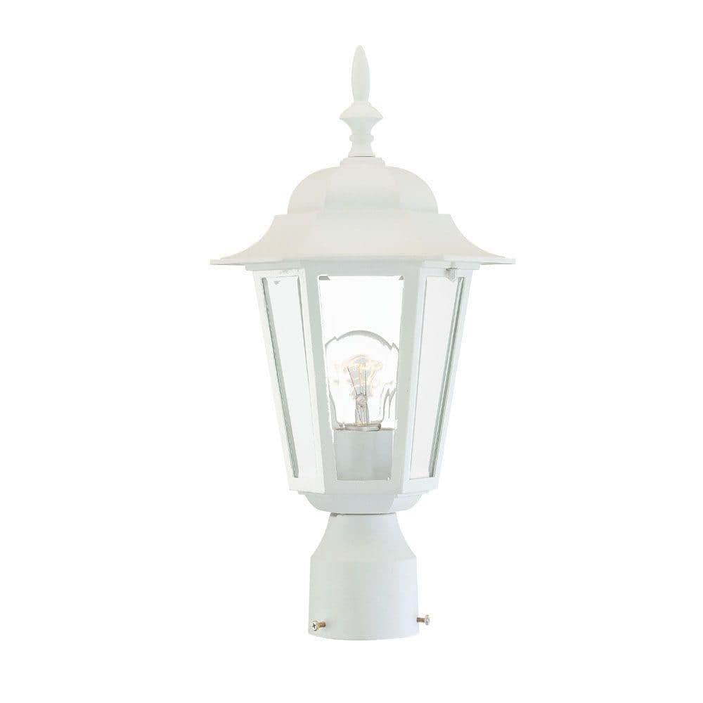 Acclaim Lighting Camelot 1-Light Textured White Outdoor Post-Mount ...