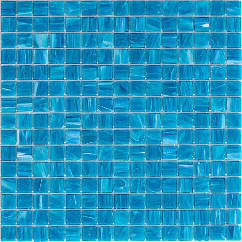 Apollo Tile Celestial 4" x 6" Glossy Pacific Blue Glass Mosaic Uniform ...