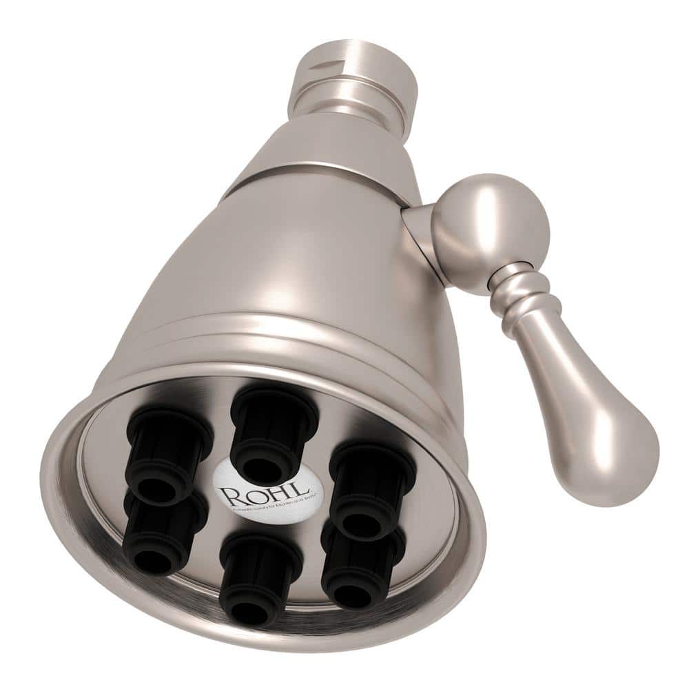 ROHL 1-Spray 2.875 in. Single Wall Mount Fixed Adjustable Shower Head ...