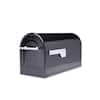 Architectural Mailboxes Boulder Black, Large, Steel, Post Mount Mailbox ...