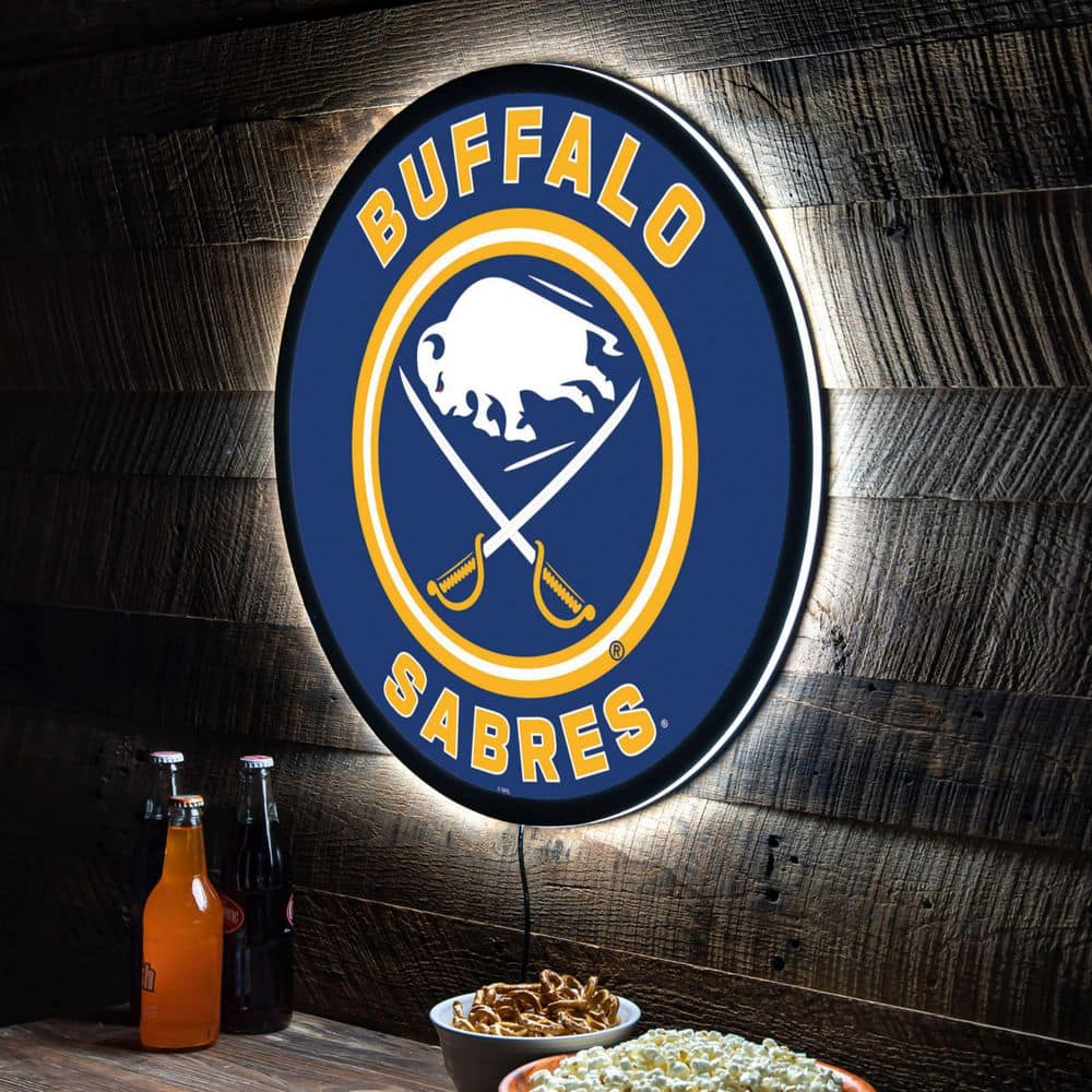 Evergreen Buffalo Sabres Round 23 in. Plug-in LED Lighted Sign ...