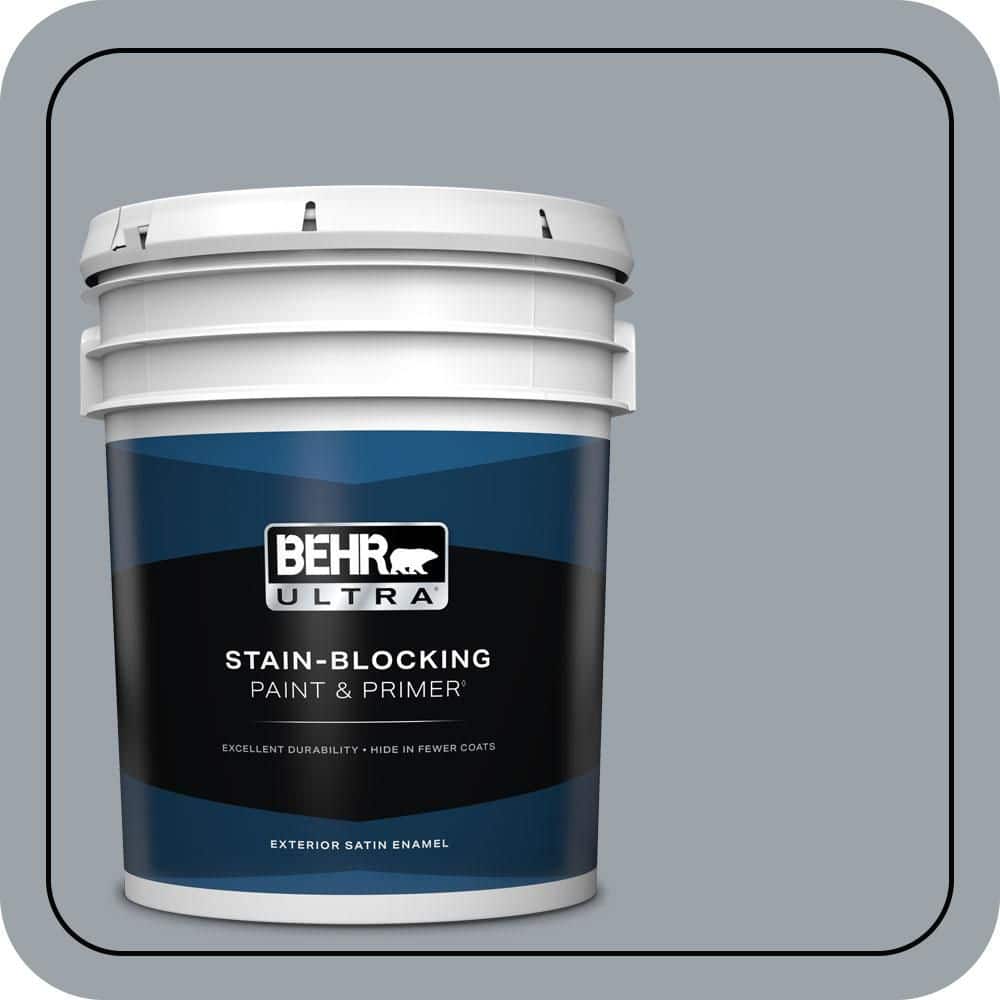 BEHR ULTRA 5 gal. #MQ5-22 Rainmaster Satin Enamel Exterior Paint ...