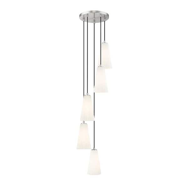 Farrell 5-Light in Brushed Nickel Chandelier with no bulbs included ...