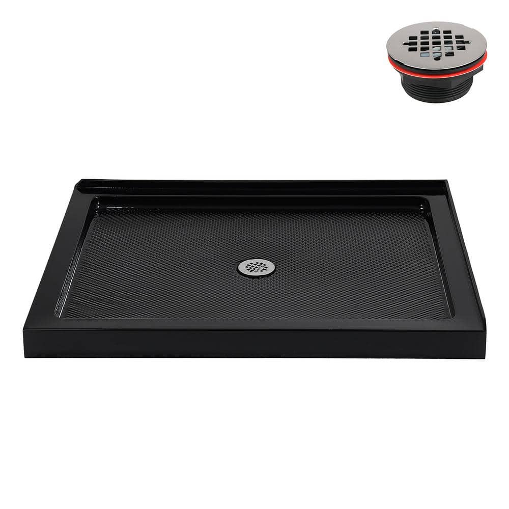 Streamline 48 in. L x 36 in. W Corner Acrylic Shower Pan Base in Glossy ...