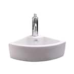 Barclay Products Fowler Corner Wall-Mount Sink in White 4-9032WH - The ...