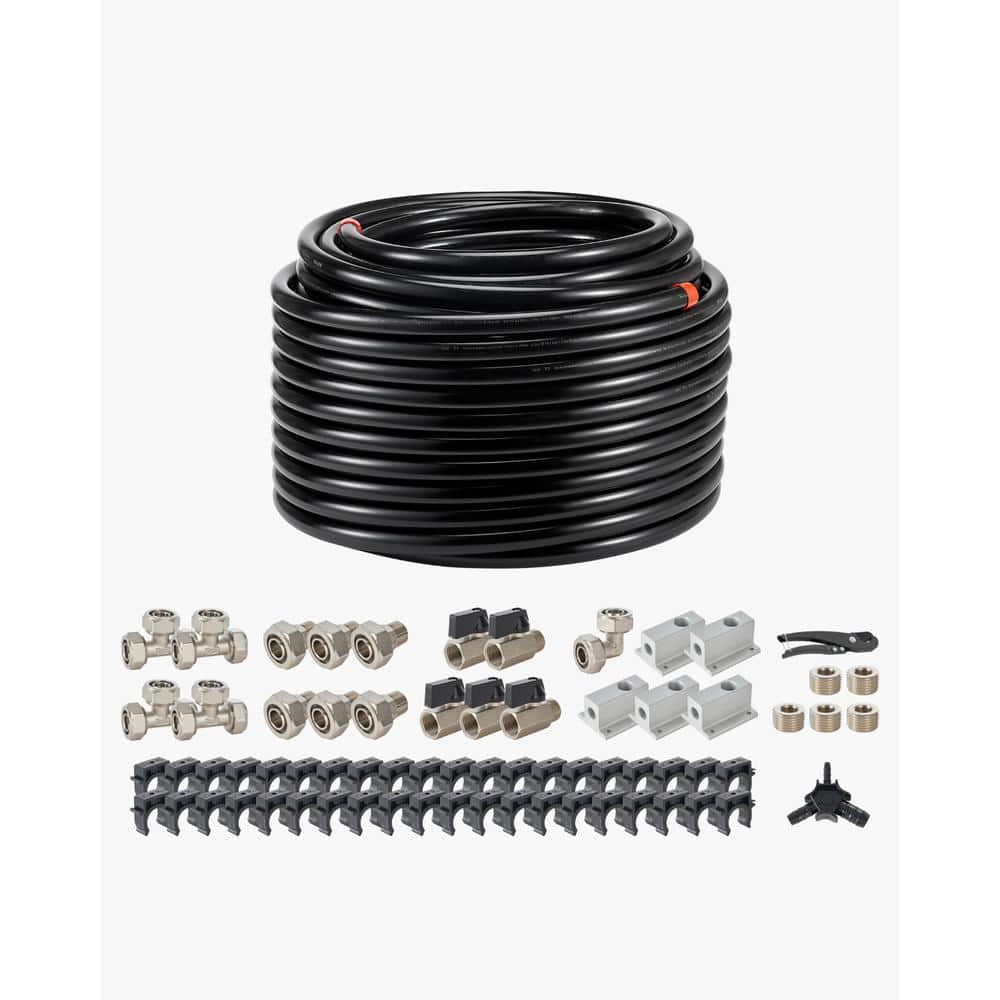 VEVOR Air Compressor Line Kit, 200 FT. x 3/4 in., HDPE-Aluminum ...