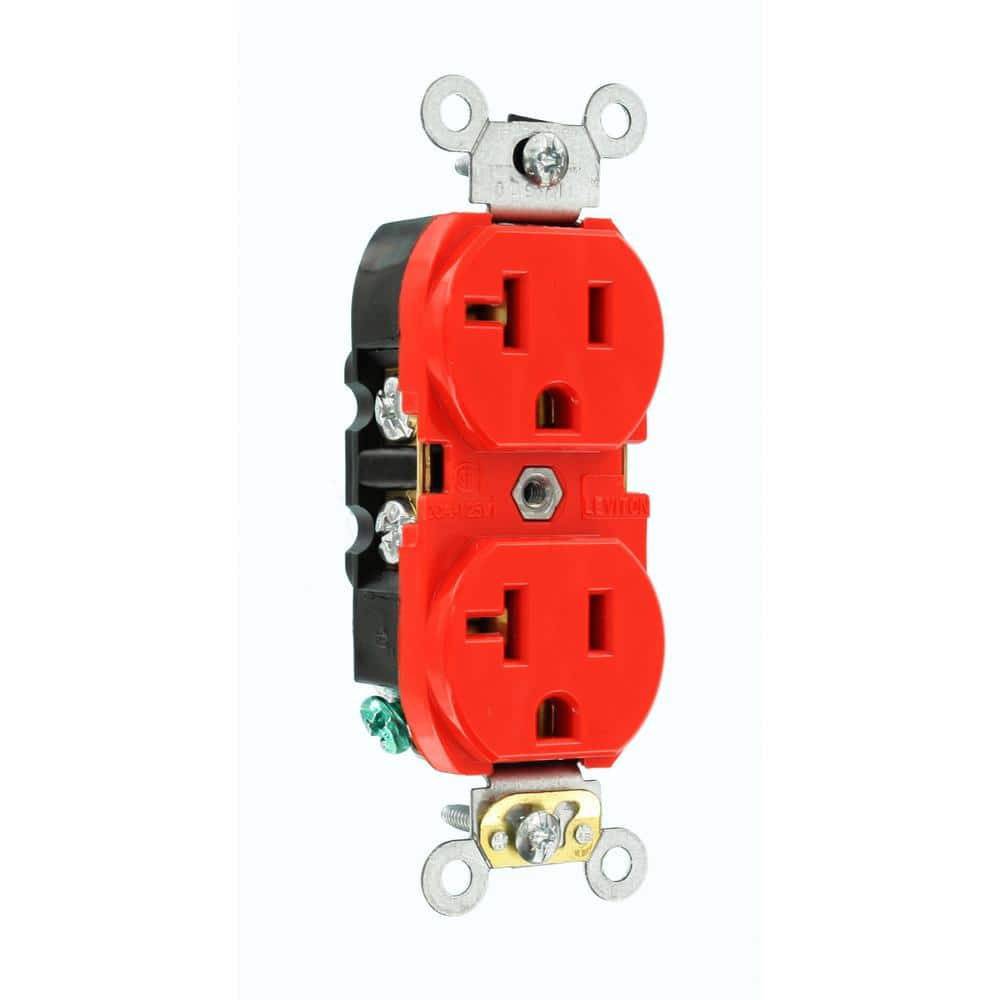 Leviton 20 Amp 125 V Industrial Grade Self Grounding Duplex Outlet ...