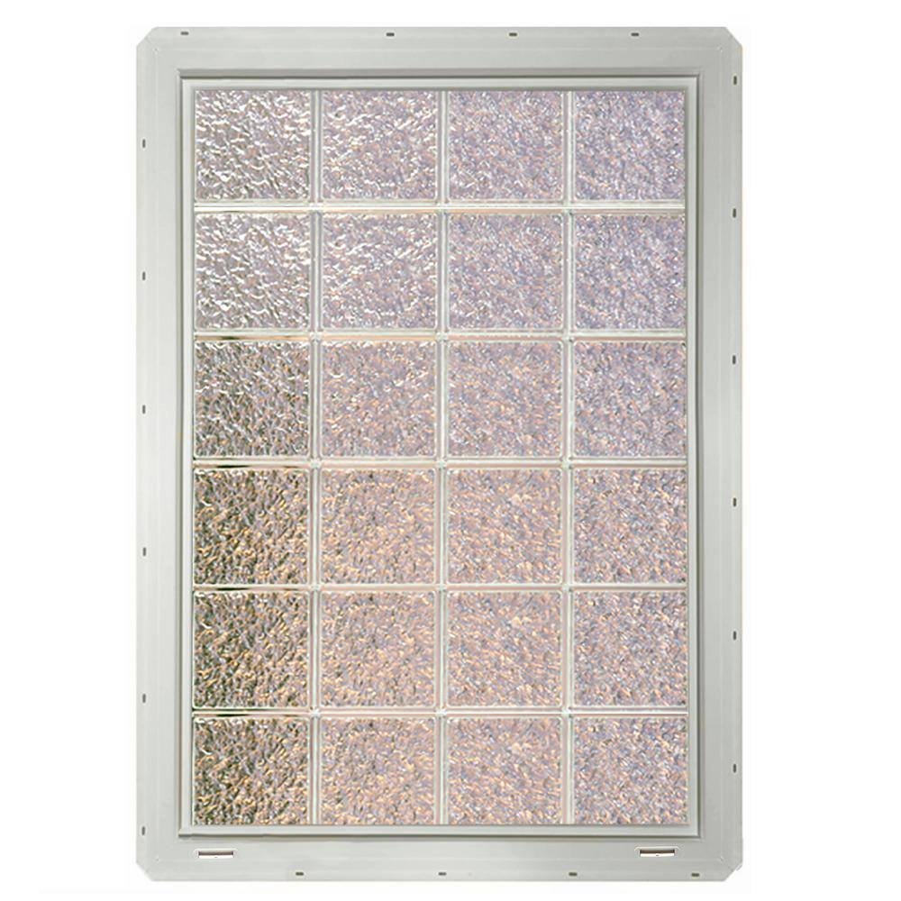 CrystaLok 31.75 in. x 46.75 in. x 3.25 in. Ice Pattern Vinyl Framed ...