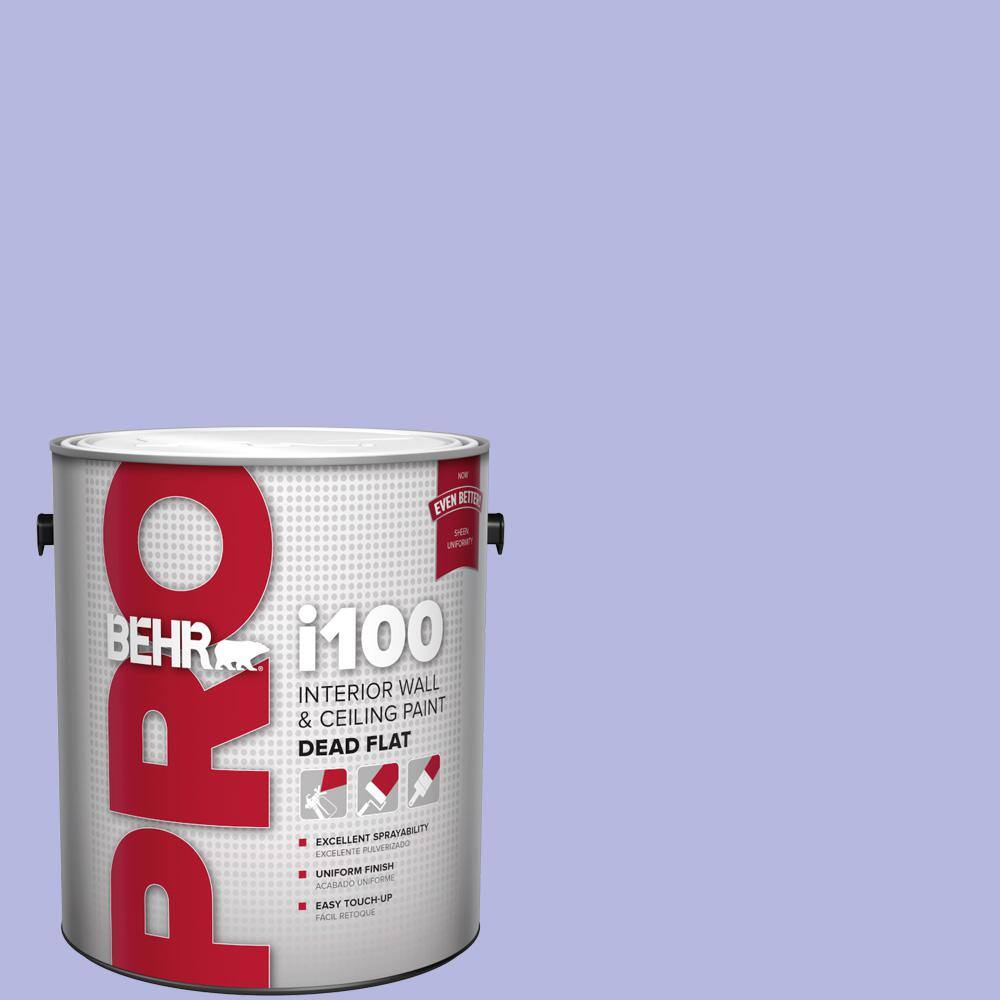BEHR PRO 1 gal. #P550-3 Lavender Cloud Dead Flat Interior Paint PR10501 ...
