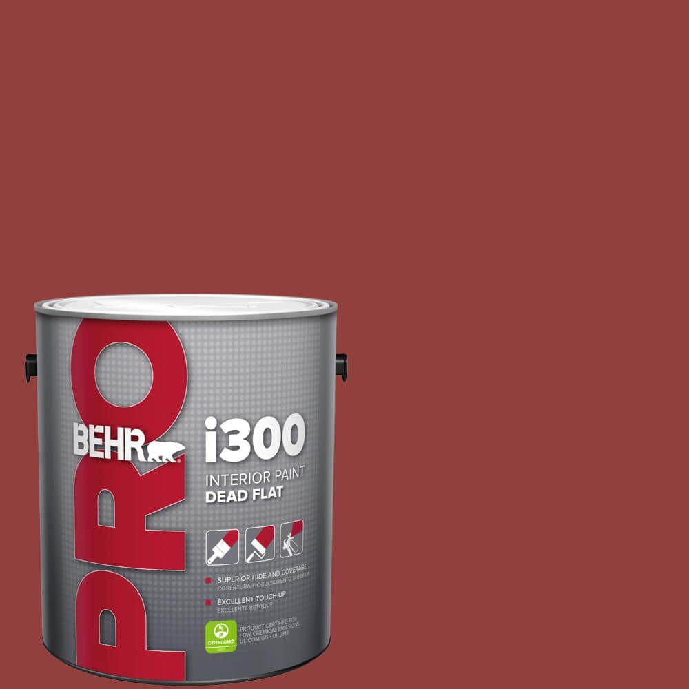 BEHR PRO 1 gal. #BIC-49 Red Red Red Dead Flat Interior Paint PR31301 ...