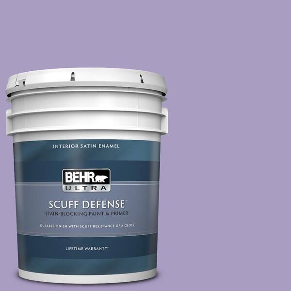 BEHR ULTRA 5 gal. #M560-4 Evening Slipper Extra Durable Satin Enamel ...