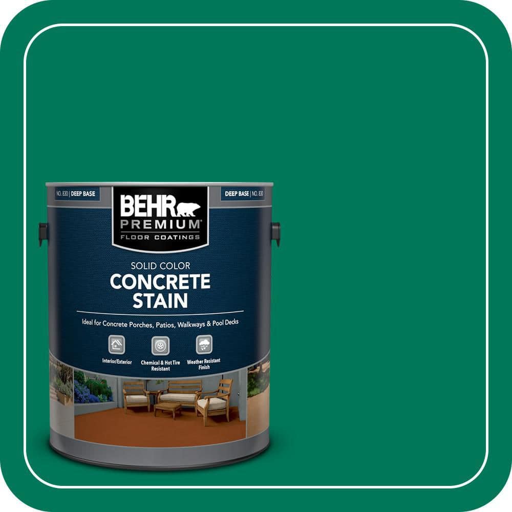 BEHR PREMIUM 1 gal. #OSHA-2 OSHA SAFETY GREEN Solid Color Flat Interior ...