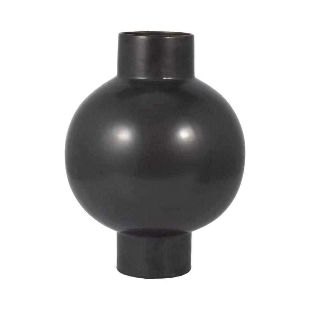Liv & Skye 15 in. Gray Stoneware Bubble Decorative Vase 17926-02 - The ...