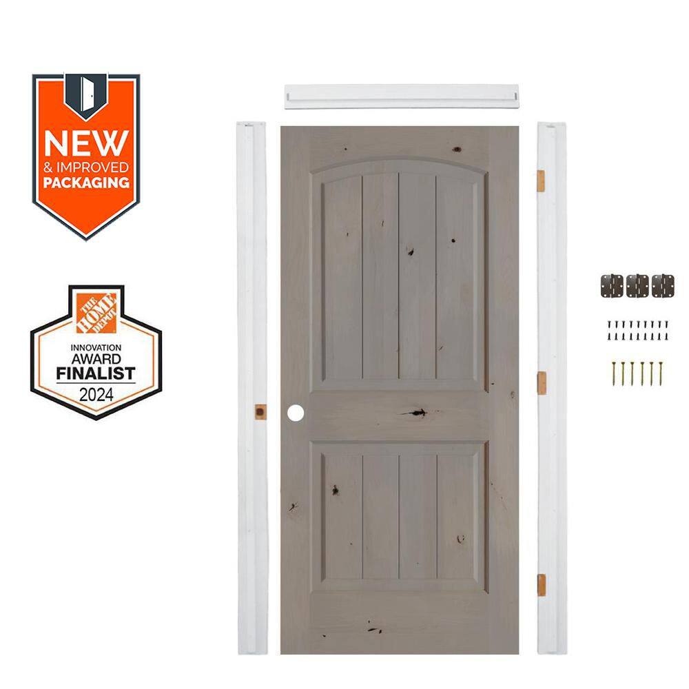 Krosswood Doors Assembly Required 32 in. x 80 in. Knotty Alder Right ...