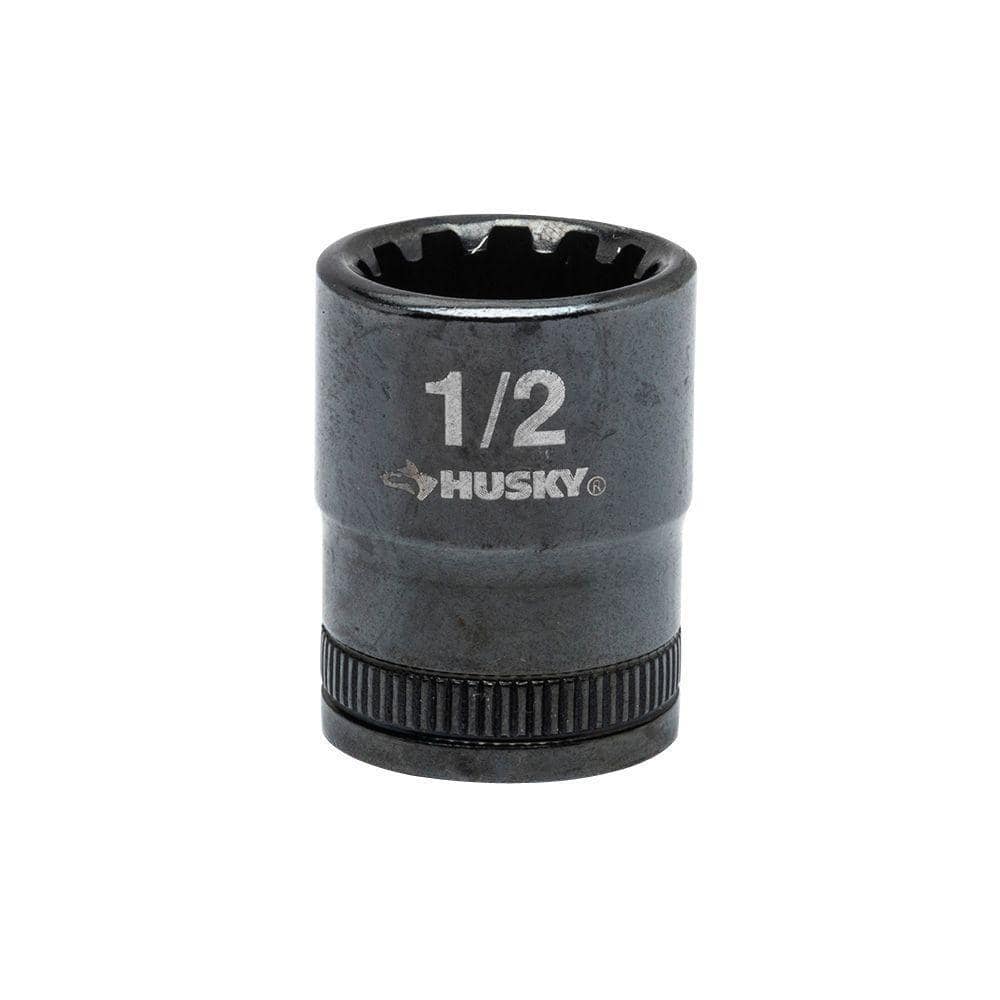 Husky 3/8 in. Drive 1/2 in. Knurl Grip Universal Socket H1003D12 - The ...