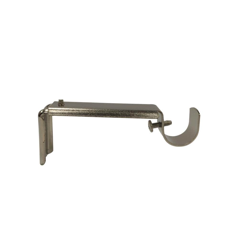 Home Decorators Collection Satin Nickel Steel Single Projection Curtain ...