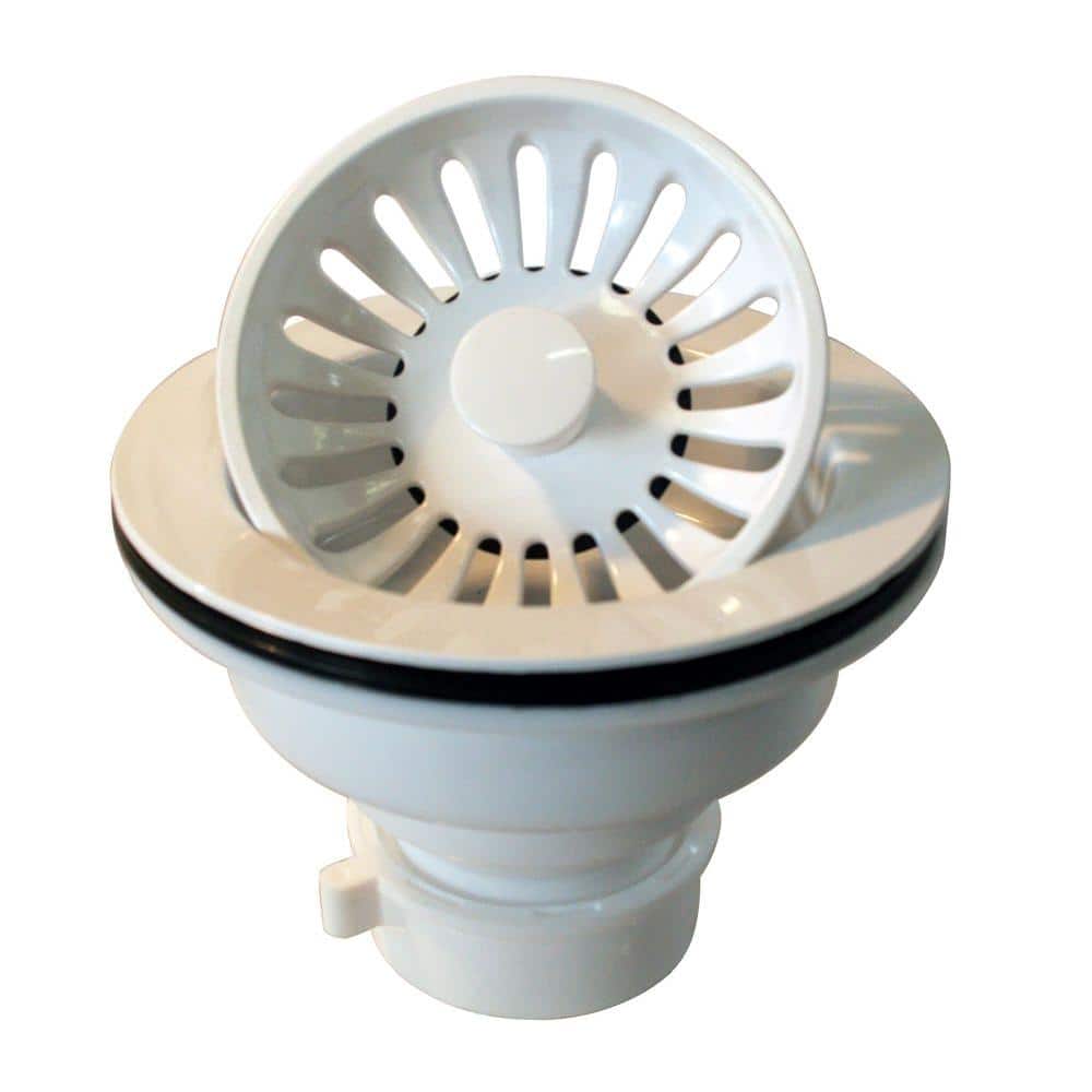 Westbrass 3-1/4 in. Push/Pull Basket Strainer in White D2143P-50 - The ...