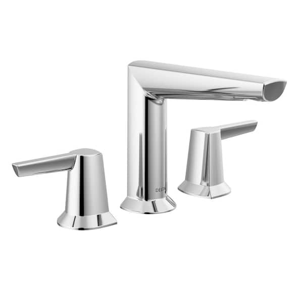 Delta Galeon 8 in. Widespread Double Handle Bathroom Faucet with Metal ...