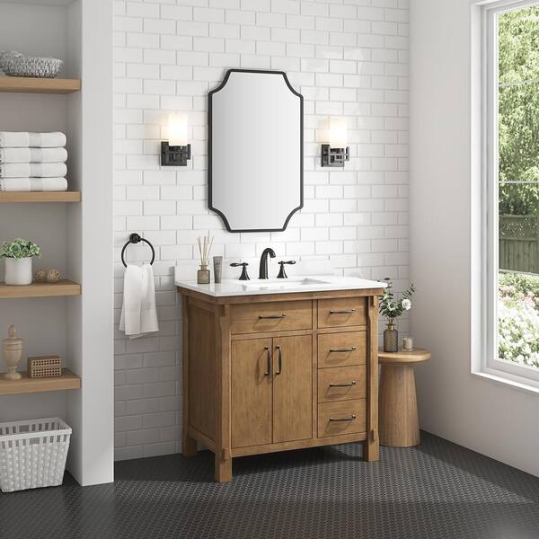 Home Decorators Collection Bellington 36 in. Single Sink Almond Toffee ...