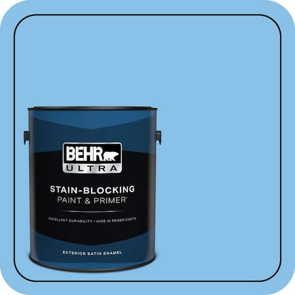BEHR ULTRA 1 gal. #P510-3 Rhodes Satin Enamel Exterior Paint & Primer ...
