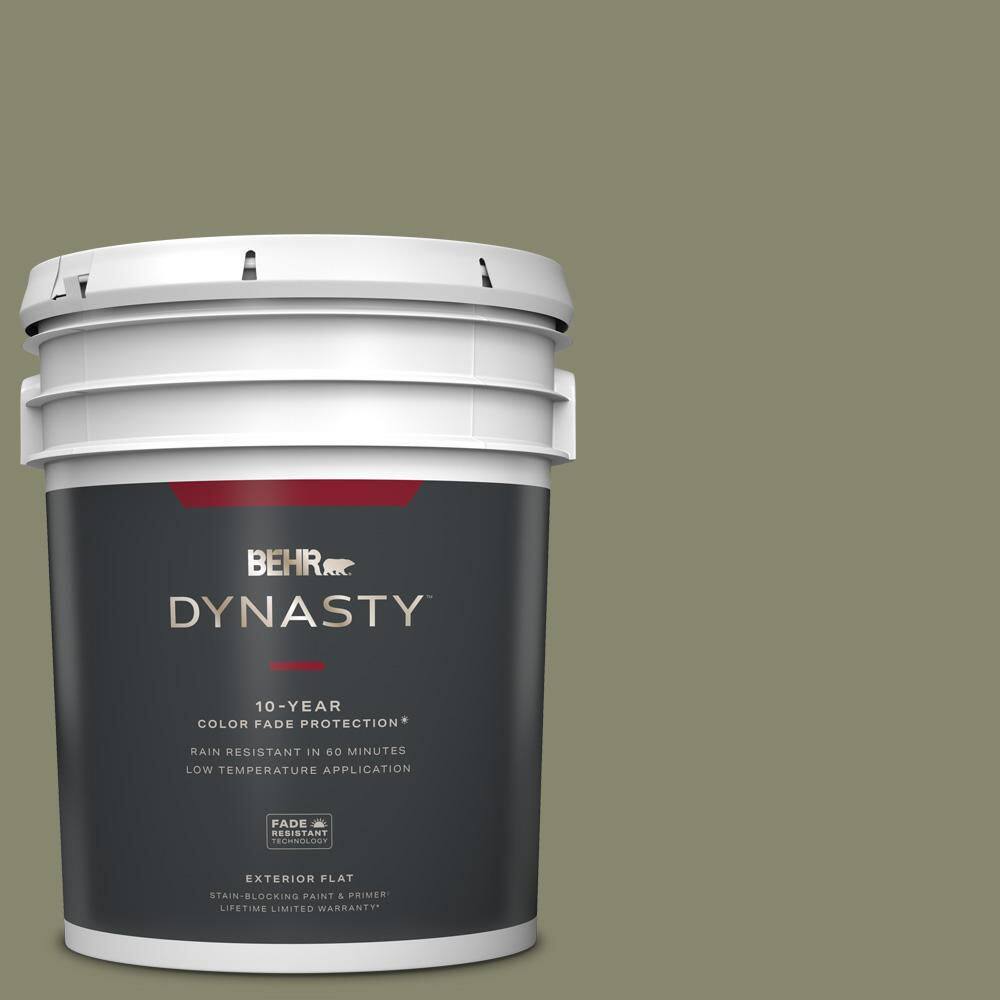 BEHR DYNASTY 5 gal. #400F-6 Grasshopper Wing Flat Exterior Stain ...