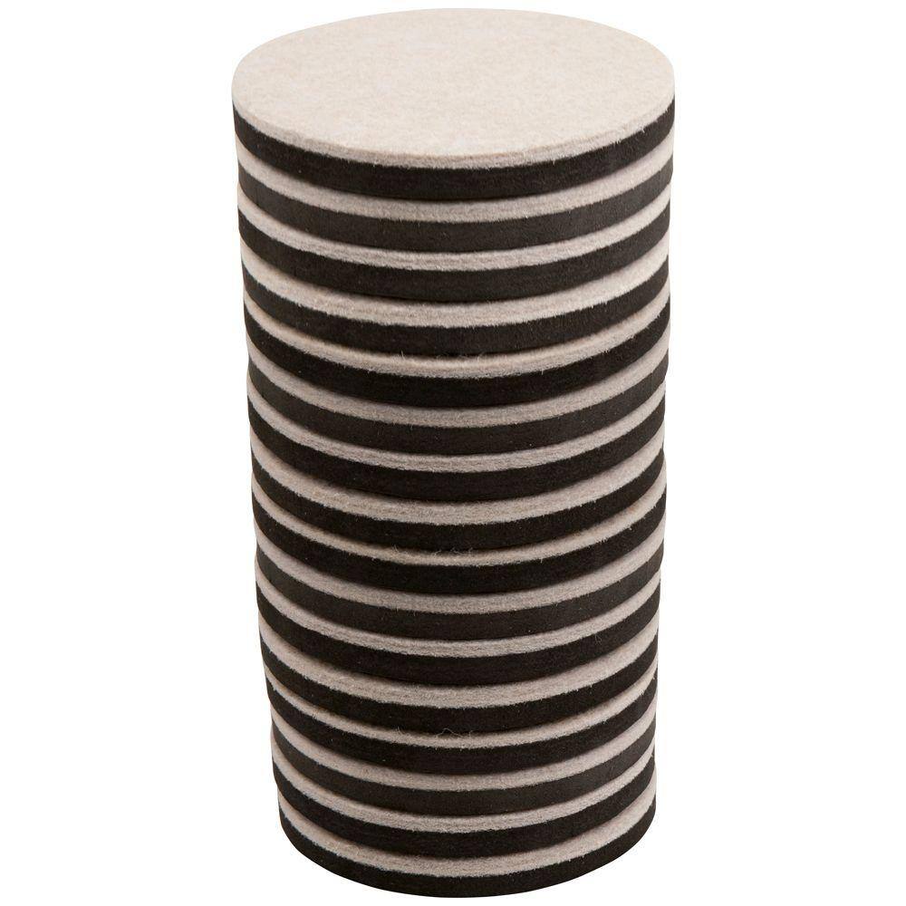 Everbilt 3-1/2 in. Thin Round Reusable Felt Slider (16 per Pack ...
