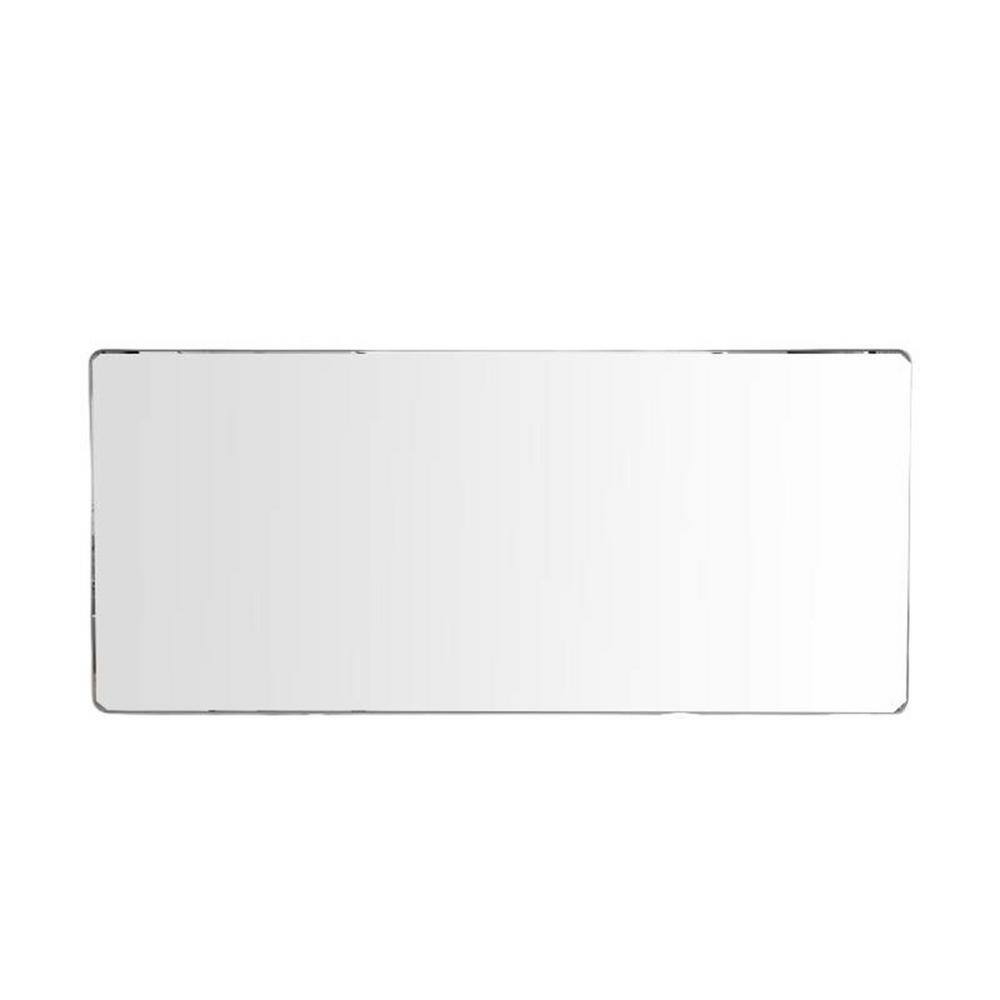 Tradrou Silver 32 in. W x 72 in. H Rectangle Metal Framed Wall Mirror ...