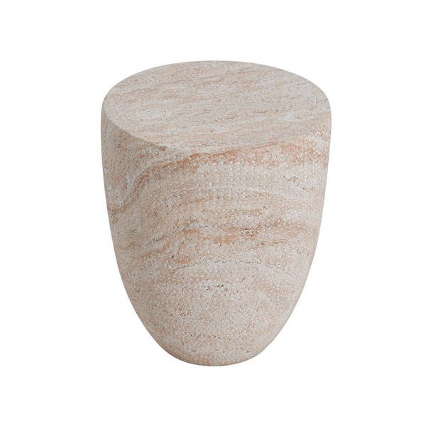 Outdoor/Indoor Beige Lightweight Concrete Side Table BFDATENUM672 - The ...