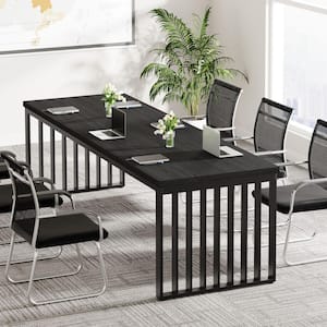BYBLIGHT Moronia 70.86 in. Conference Table, Modern Black Meeting Table ...