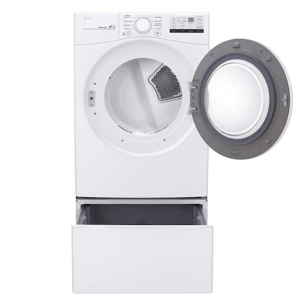 LG 7.4 Cu. Ft. vented Stackable Electric Dryer in White with Sensor Dry THDPRODLE3400W The Home Depot