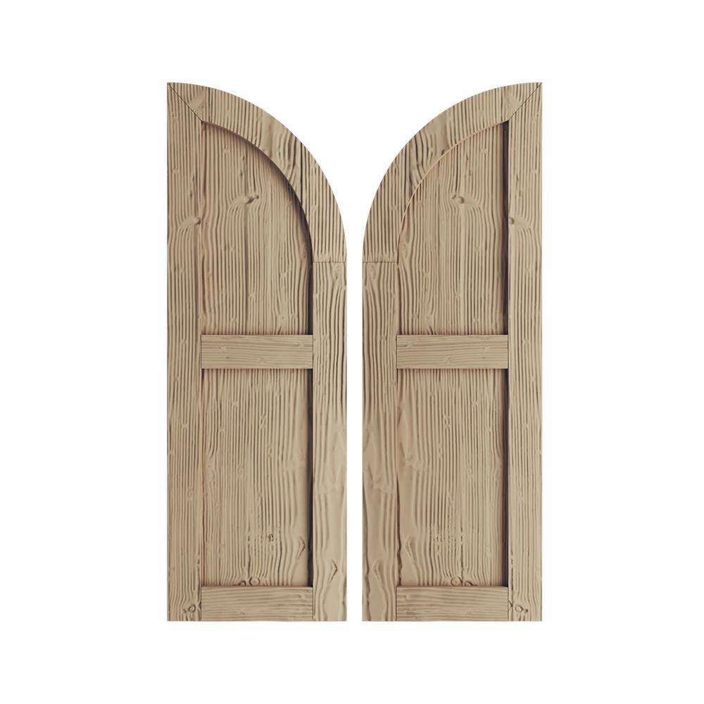 Ekena Millwork 18 in. x 38 in. Polyurethane Sandblasted Two Equal Flat ...