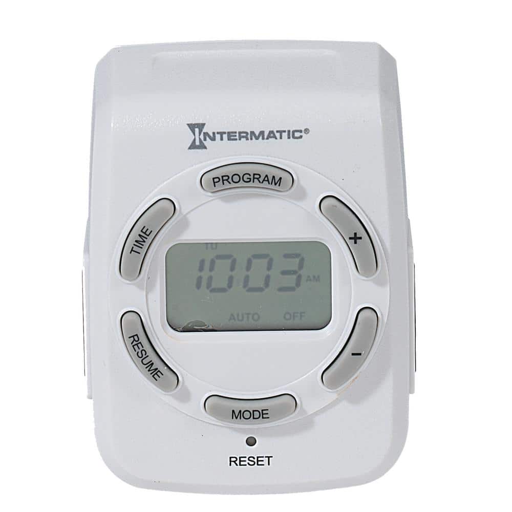 Intermatic 15 Amp 7-Day Indoor Plug-In Heavy-Duty Digital Timer with ...