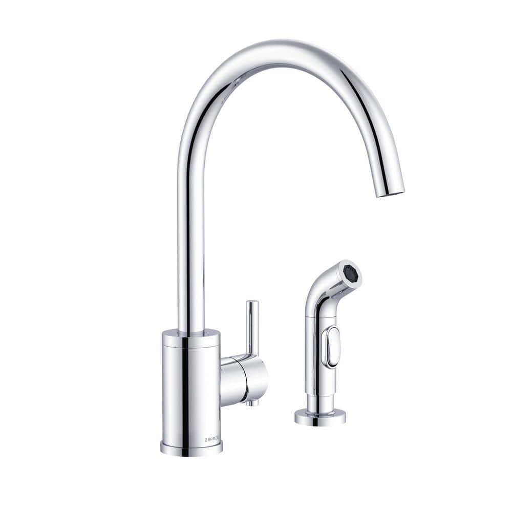 Gerber Parma Single HandleStandard Kitchen Faucet with Side Spray in ...