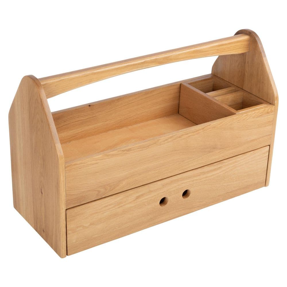 KINGS COUNTY TOOLS 22in L x 9in W Wood Tool Box Caddy GW71A01-02 - The ...