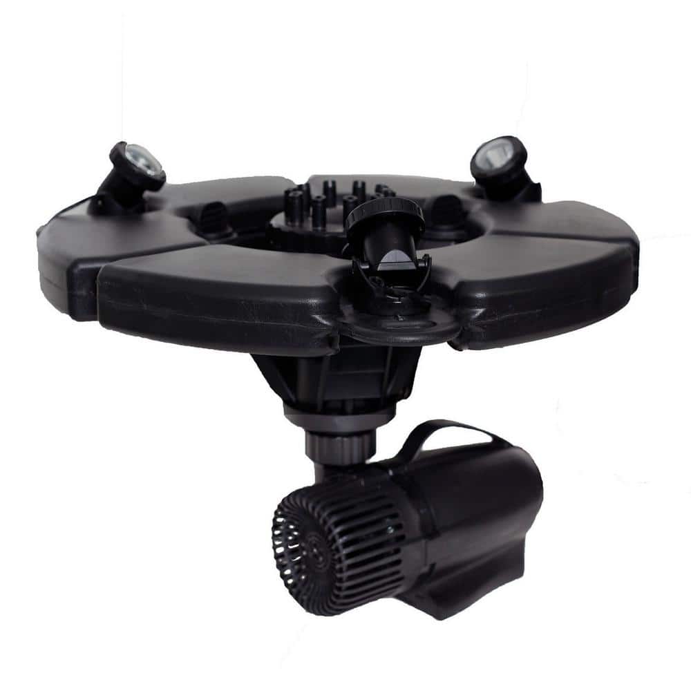 POND BOSS 1/2 HP Floating Fountain with Lights 52621 - The Home Depot