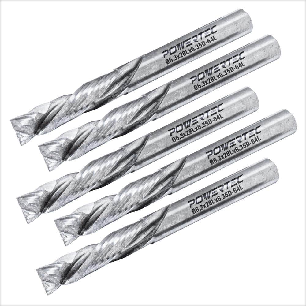 ‎POWERTEC 1/4 in. x 1/4 in. Shank Up/Down Cut Compression Carbide ...