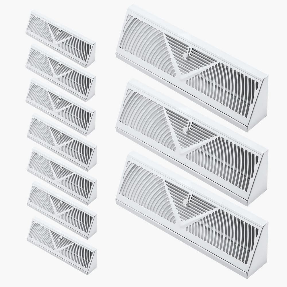 SKYSHALO 15 in. x 5 in. Floor Registers, 10-Pack Baseboard Registers ...
