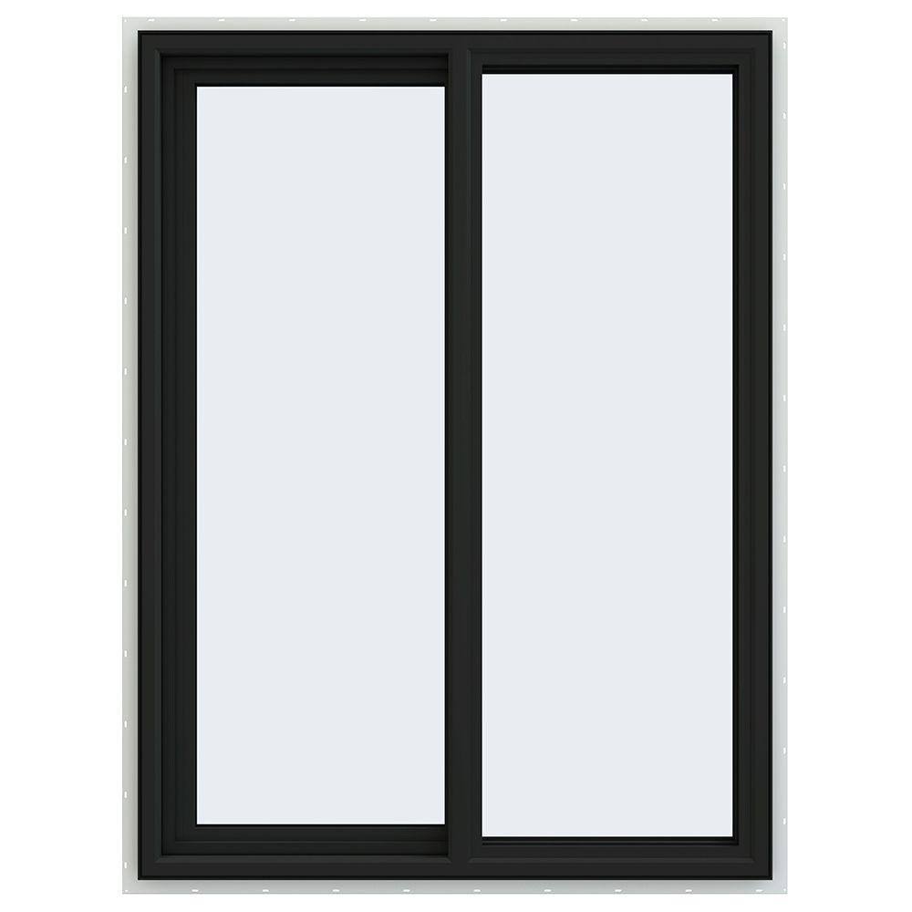 JELD-WEN 36 in. x 48 in. V-4500 Series Bronze FiniShield Vinyl Left ...