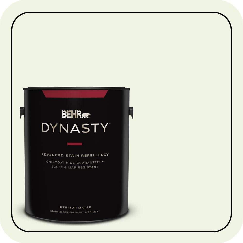 BEHR DYNASTY 1 gal. #M370-1 Fresh Dew Matte Interior Stain-Blocking ...