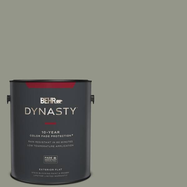 BEHR DYNASTY 1 gal. #ECC-36-1 Shady Willow Flat Exterior Stain-Blocking ...