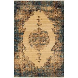 Unique Loom Beige 4 ft. x 6 ft. Graham Rug 3144452