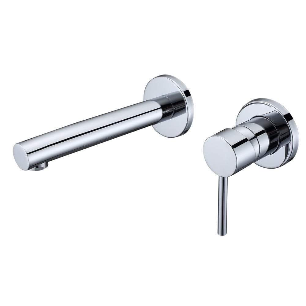 SUMERAIN Modern Single Handle Wall Mounted Bathroom Faucet with Rough ...