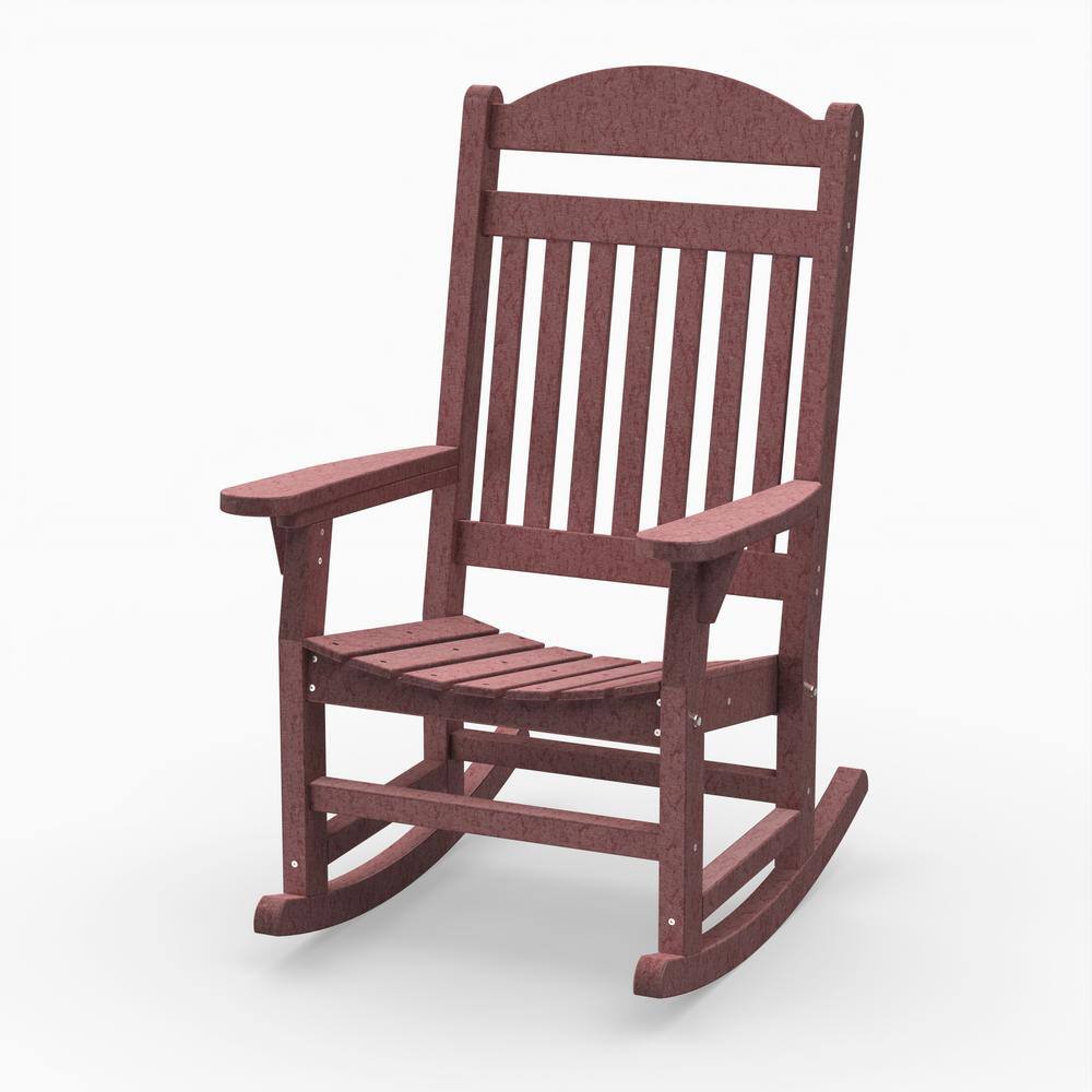 WILDRIDGE Heritage Cherrywood Traditional Rocking Chair Plastic Outdoor ...
