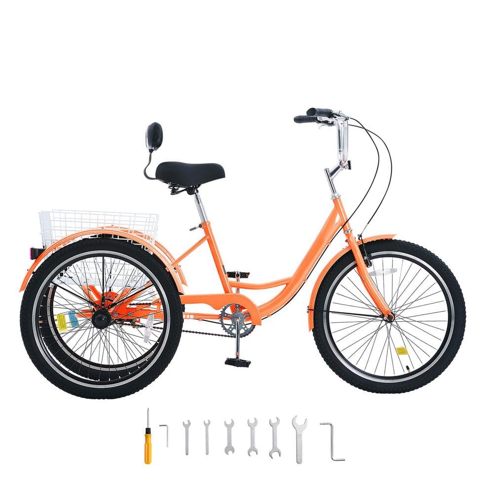 SKYSHALO Adult Tricycles Bike, 26 in. 3-Wheeled Bicycles, 3-Wheel Bikes ...