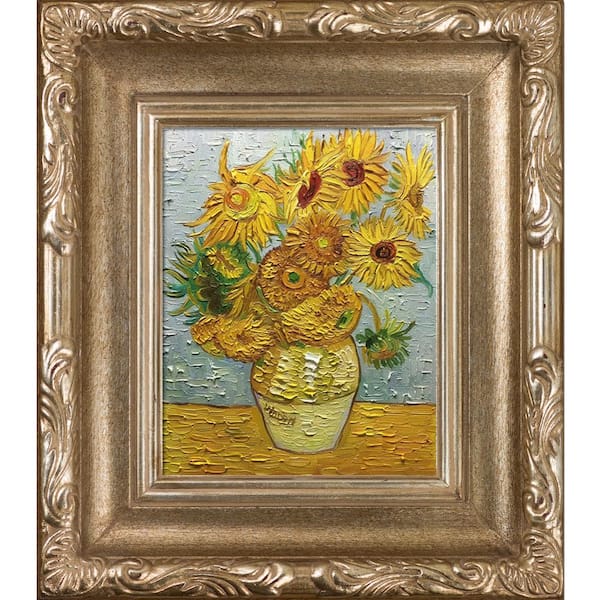 LA PASTICHE Sunflowers by Vincent Van Gogh Florentine Dark Champagne ...